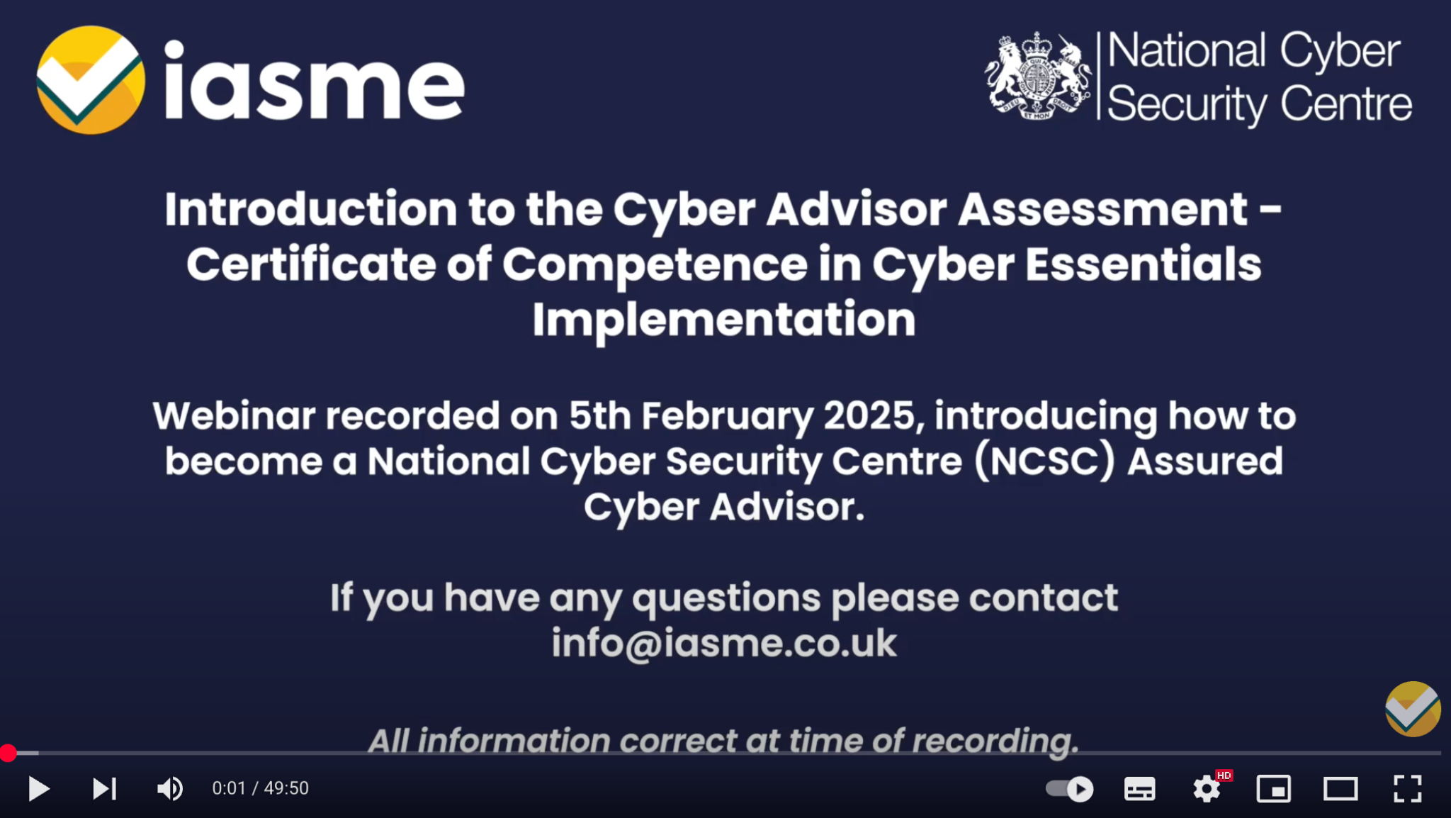 Cyber Advisor Exam Joining Instructions – The Cyber Scheme